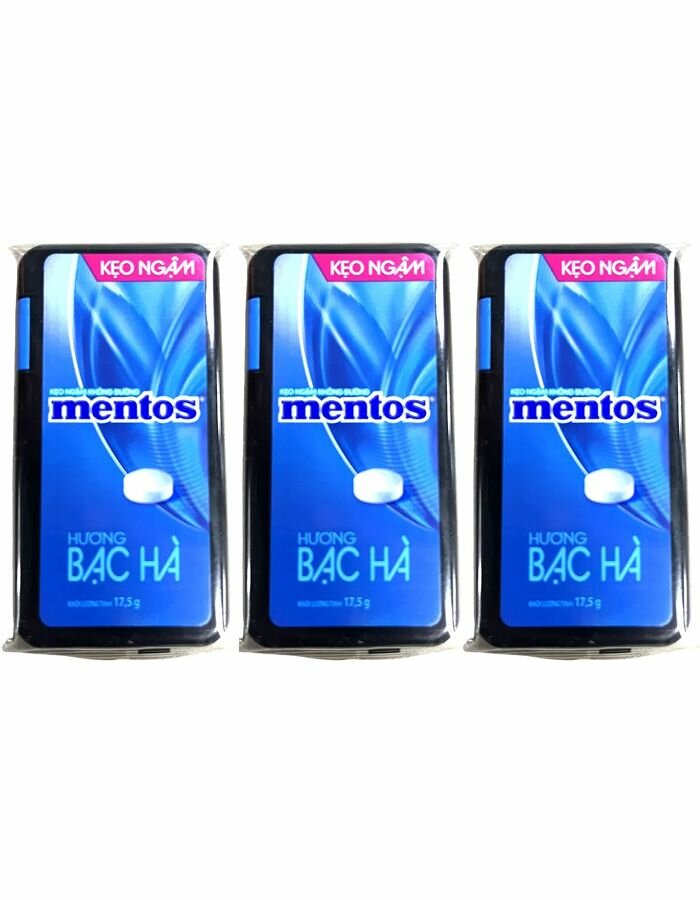 Леденцы Mentos Mint No Sugar Мята 3 уп по 17.5 г