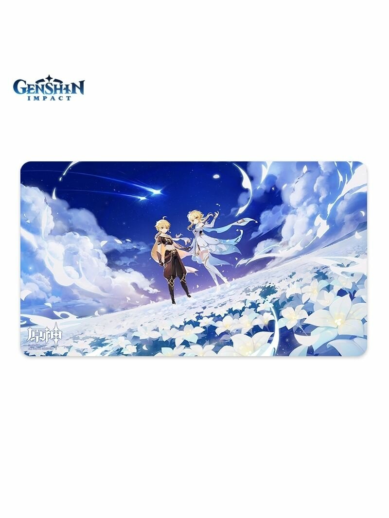 Коврик для мыши 40*70 см Genshin Impact Desk Mat Twin Stars in the Flower Field 6972957488900