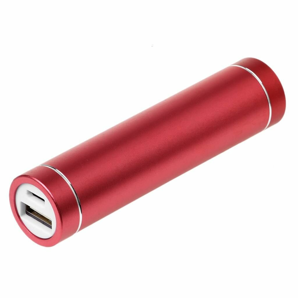 Портативный USB-аккумулятор для элементов 18650, красный