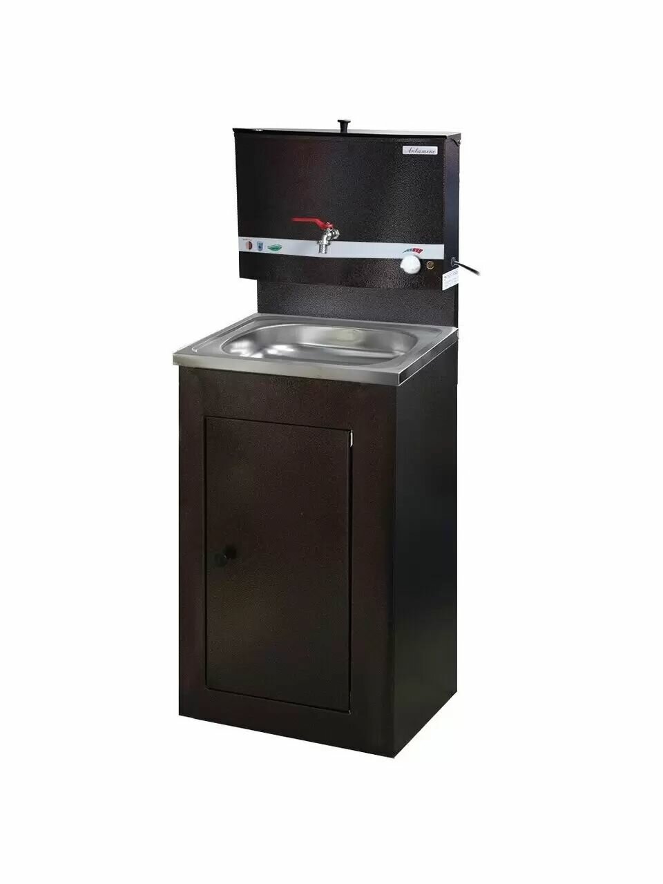 Умывальник Акватекс металлический, с водонагревателем, с мойкой, нержавеющая сталь, 17 л, медь