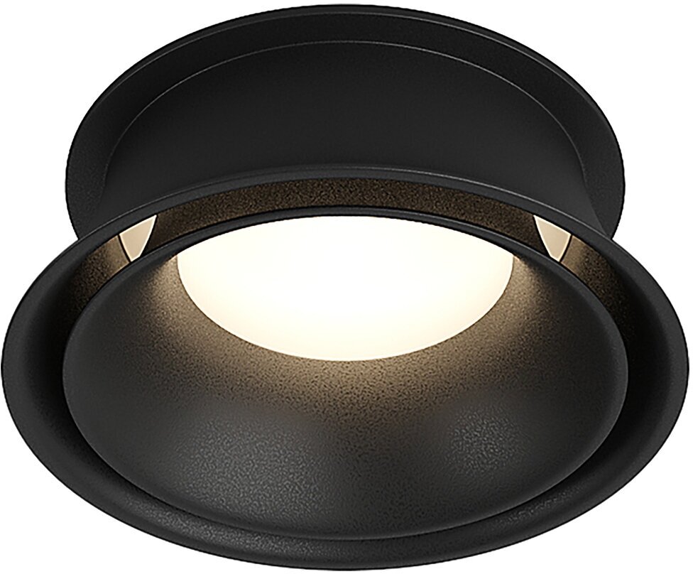 Встраиваемый влагозащищенный светильник DK2403, 1xGU10, Черный (Denkirs, DK2403-BK)