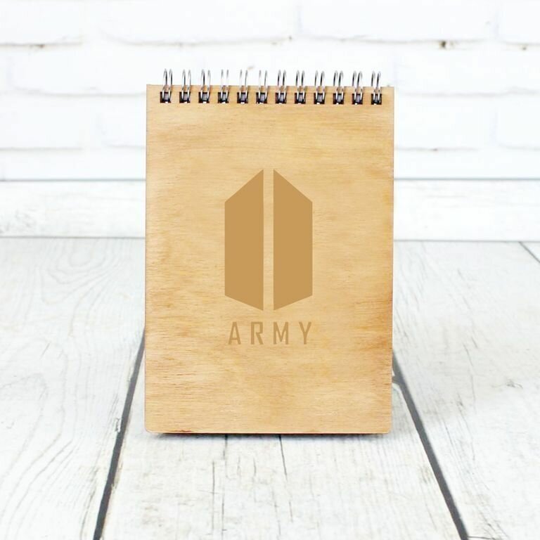 Блокнот c деревянной обложкой BTS № 5