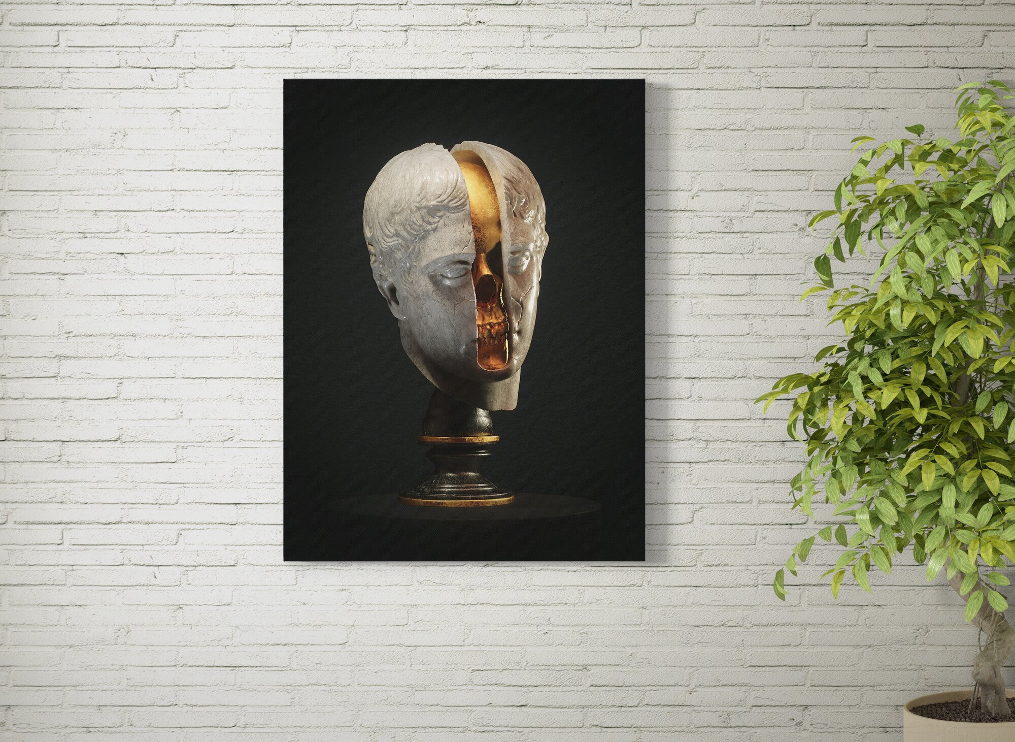 Картина интерьерная в гостиную/зал/спальню "Аполлон", холст на подрамнике, 60х80 см