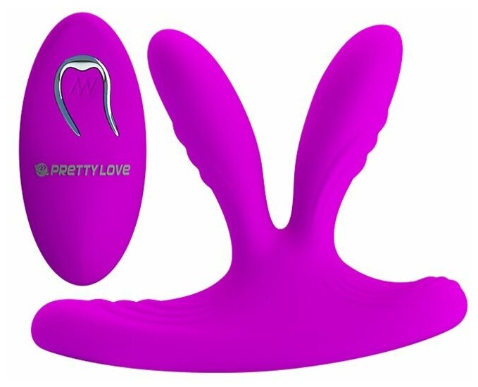 Pretty love Вибратор из силикона Magic Fingers с пультом ДУ, длина: 5 см, лиловый