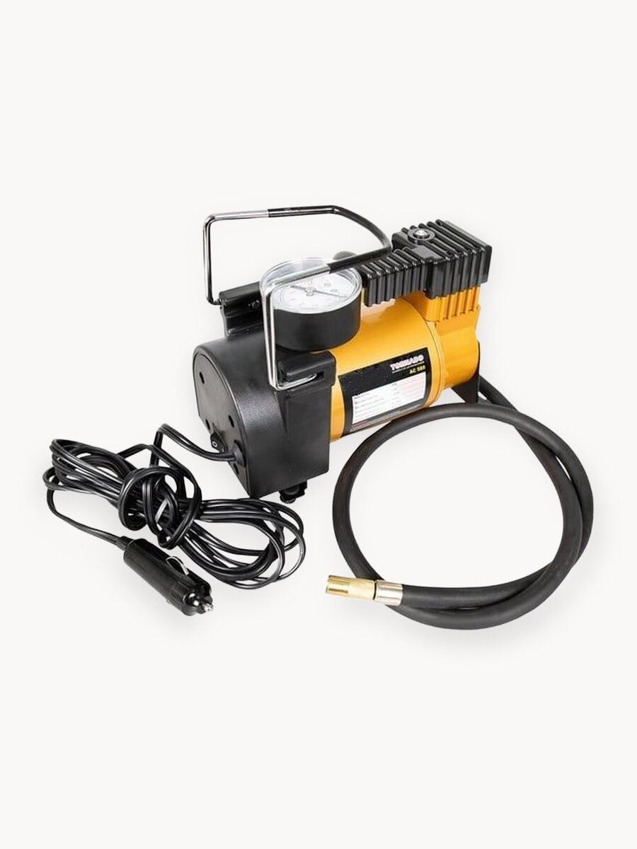 Компрессор автомобильный воздушный AC-580 поршневой, 14A 150PSI в сумке 12V TORNADO