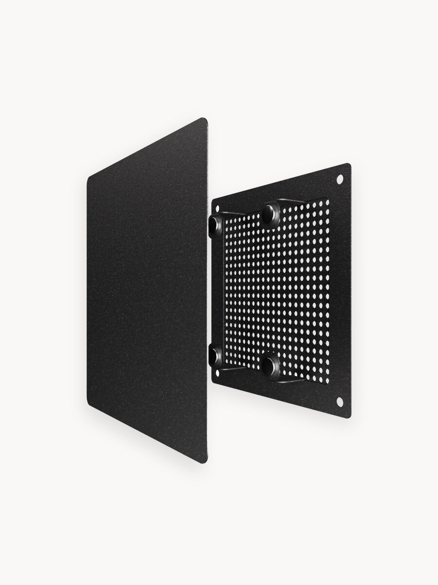Вентиляционная решетка на магнитах 140х140 мм, сталь, черная порошковая окраска, ERA 1414RVM Black