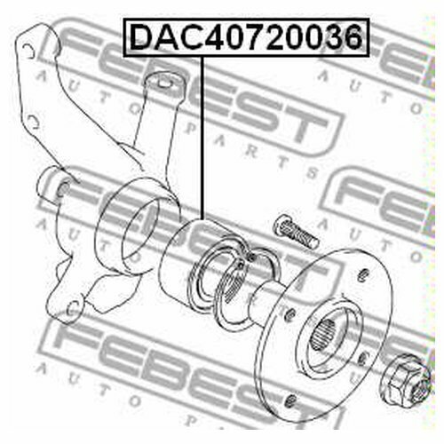 Подшипник ступицы колеса Febest dac40720036 для Suzuki Ignis I, Liana, Swift III