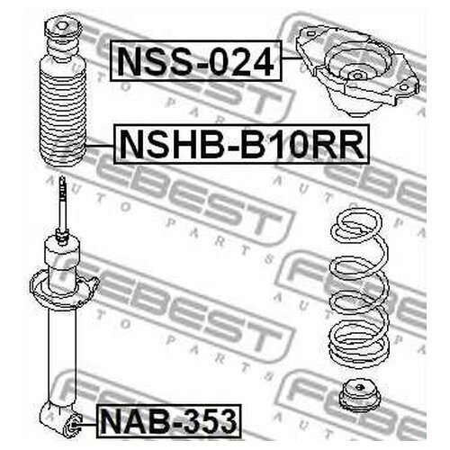 Втулка амортизатора Febest NAB353