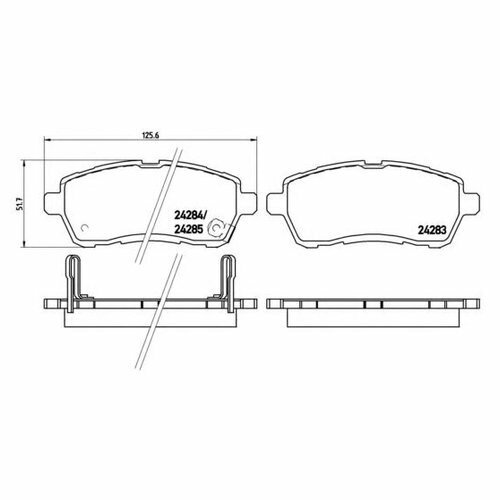 Комплект передних тормозных колодок Brembo p16013 для Mazda 2; Subaru Justy; Suzuki Baleno, Swift IV, V