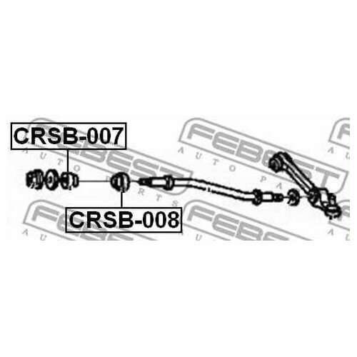 Сайлентблок рычага подвески Febest CRSB-008 для Chrysler Concorde (1992-2003), Chrysler LHS (1997-2001), Chrysler New Yorker (1992-1998)