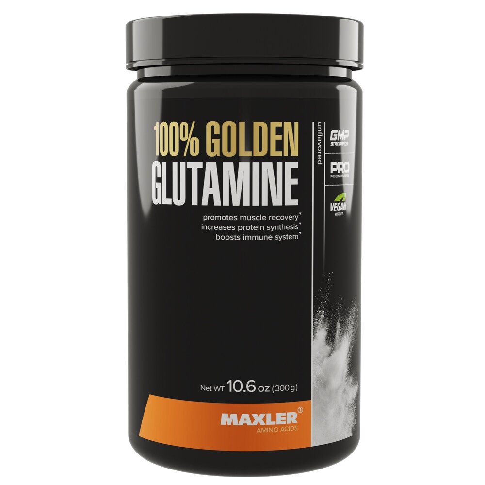 Maxler USA 100% Golden Glutamine, 300 г, Вкус Unflavored / Без вкусовых добавок