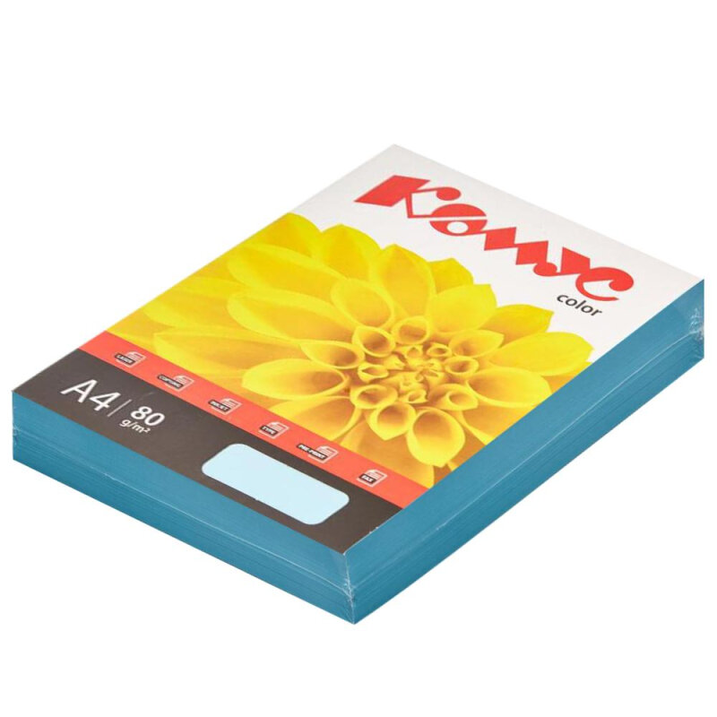 Бумага цветная Комус Color (голубая пастель) 80г А4 500 л 1 шт