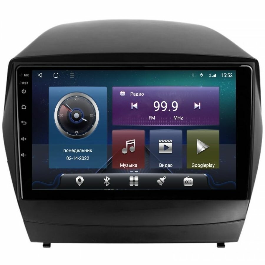 Магнитола CRS-300 Hyundai ix35, Tucson II 2011-2015 с Android 14, Процессор 8 ядер, 6/128Gb, Carplay, DSP, 4G(Sim)