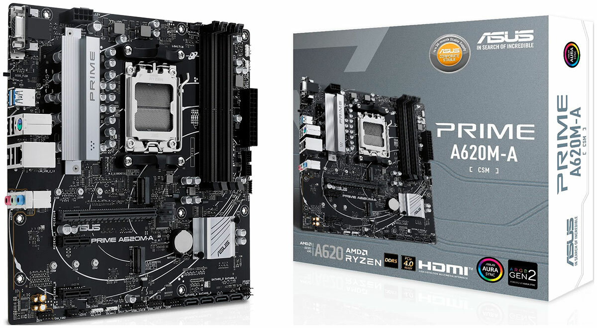 Материнская плата Asus PRIME A620M-A-CSM (AM5 mATX)