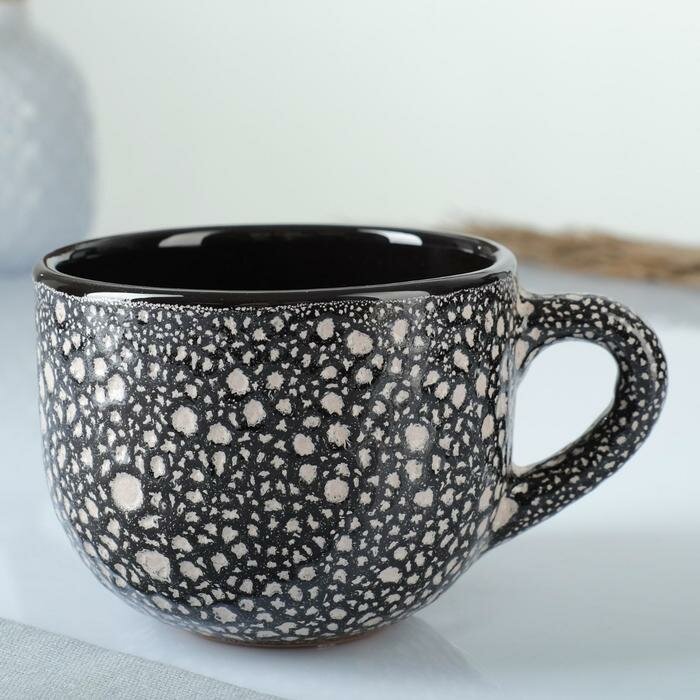 Чашка для чая, кружка керамическая "Чайная" 500 мл, цвет мрамор, чайные кружки