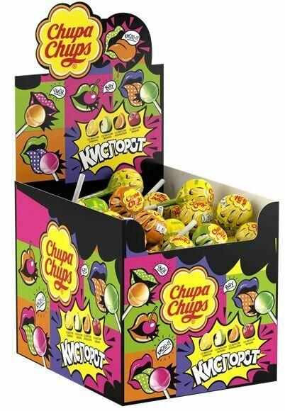 Chupa Chups Карамель Кислорот, в уп. 100 шт по 12 г