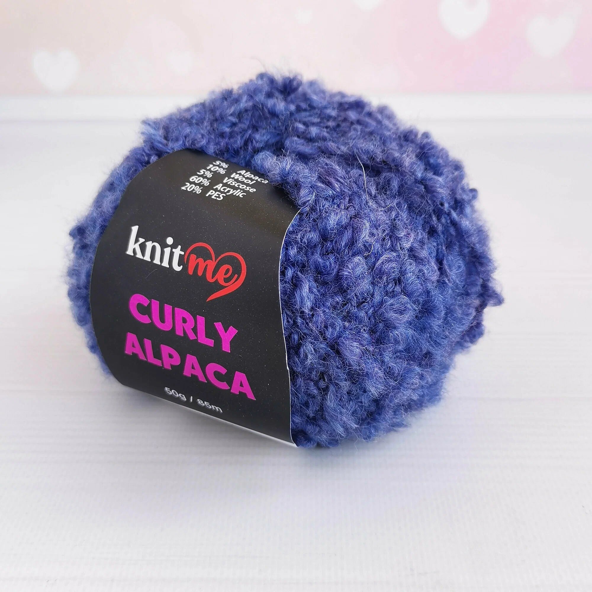 Буклированная пряжа с альпакой KNIT ME CURLY ALPACA кс /1185м/50гр.10% шерсть, 5% альпака, 60% акрил, 5% вискоза, 20% полиэстер