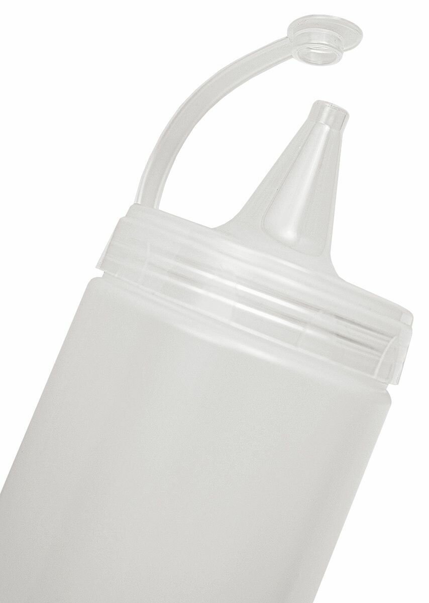 Бутылка для соуса, горчицы, масла, кетчупа 400 мл, емкость с колпачком, соусник, прозрачный