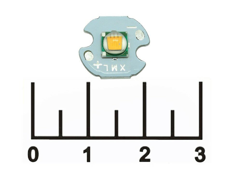 Светодиод LED 10W белый теплый T6 14мм XML Cree 3300K