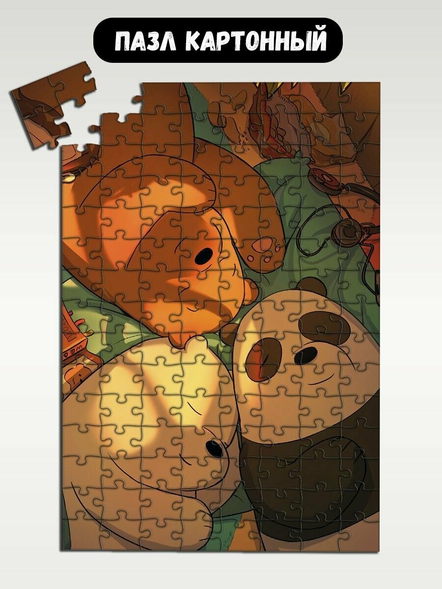 Пазл картонный А4: модель мультфильм вся правда о медведях - 1864