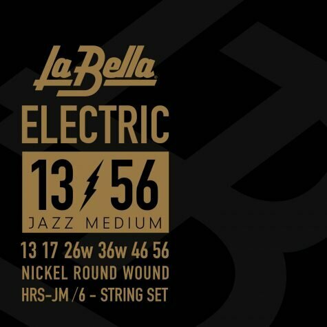 Струны для электрогитары La Bella Hard Rockin Steel Jazz Med HRS-JM 13-56