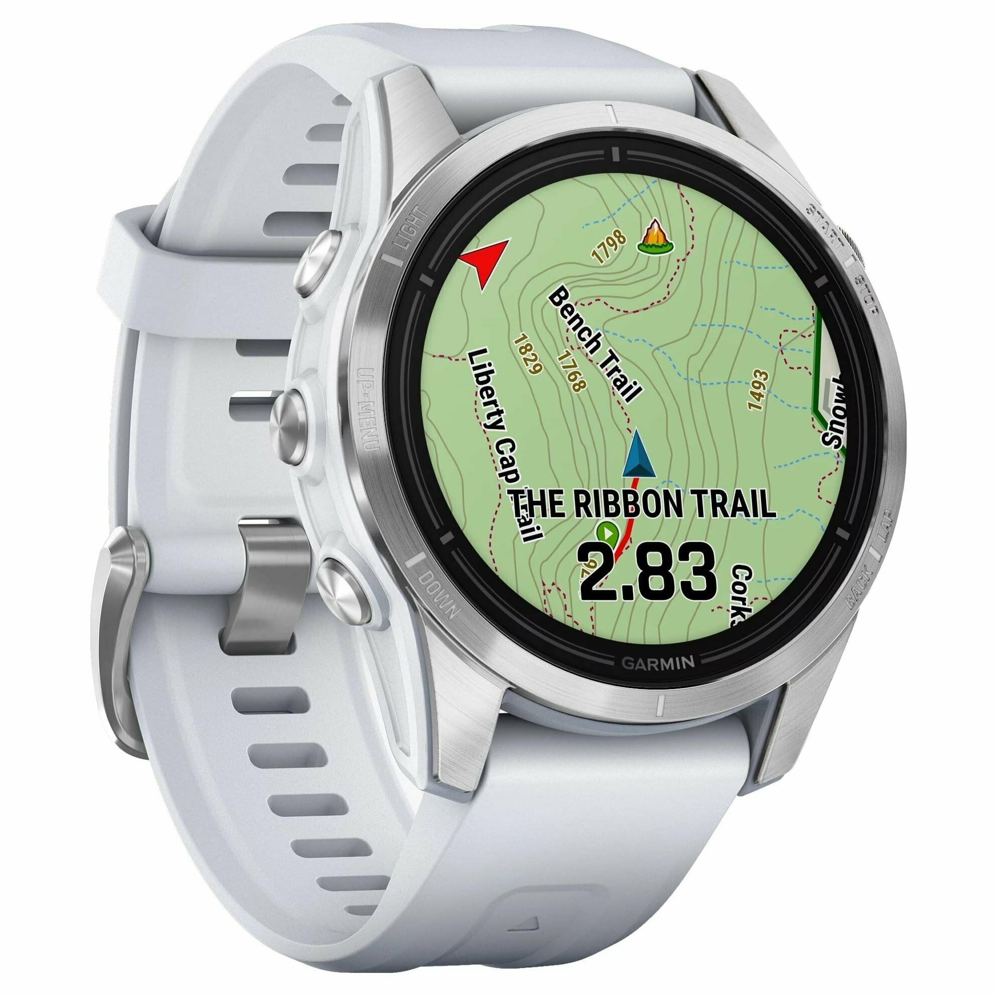 Умные часы Garmin EPIX PRO (Gen 2) Standard Edition 42 мм, серебристый корпус, белый ремешок 010-02802-01 [Европа, русский язык]