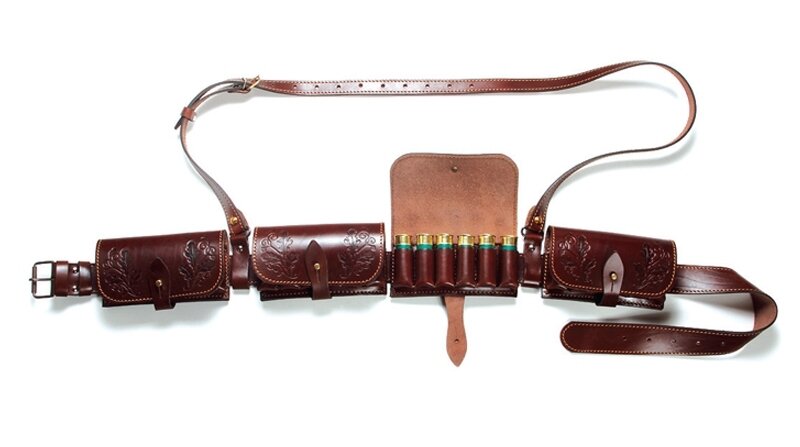 Патронташ Vektor Кожаный, Со Съемными Подсумками И Доп. Ремнем