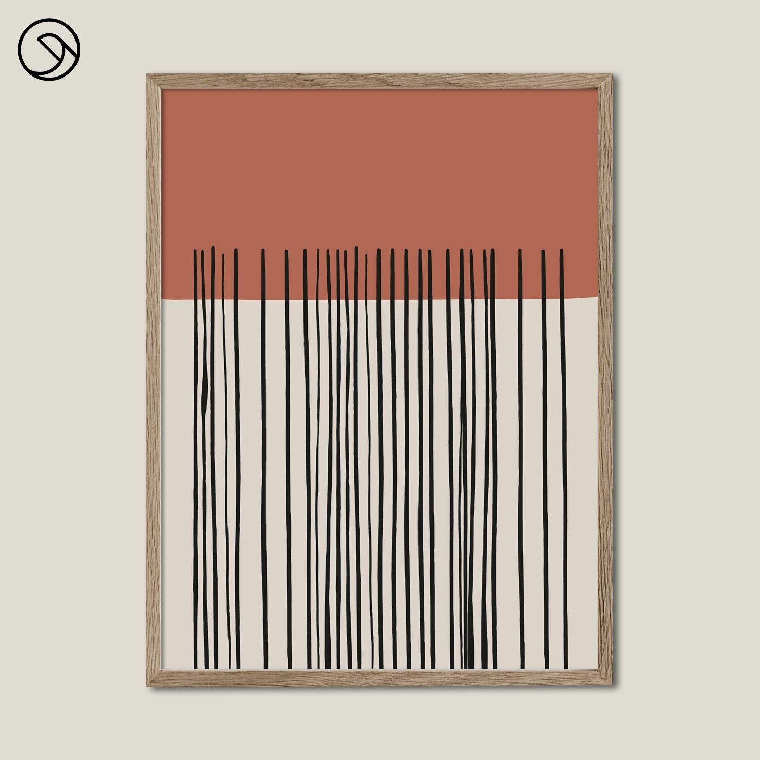 Постер для интерьера Postermarkt, Черные Полосы, 50х70 см