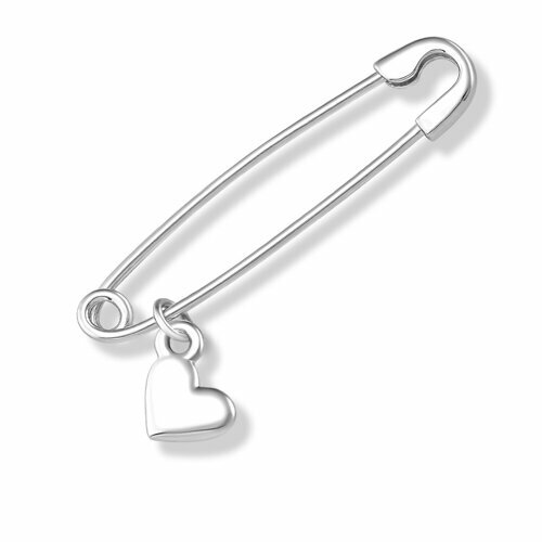 Брошь Яхонт, серебро, 925 проба