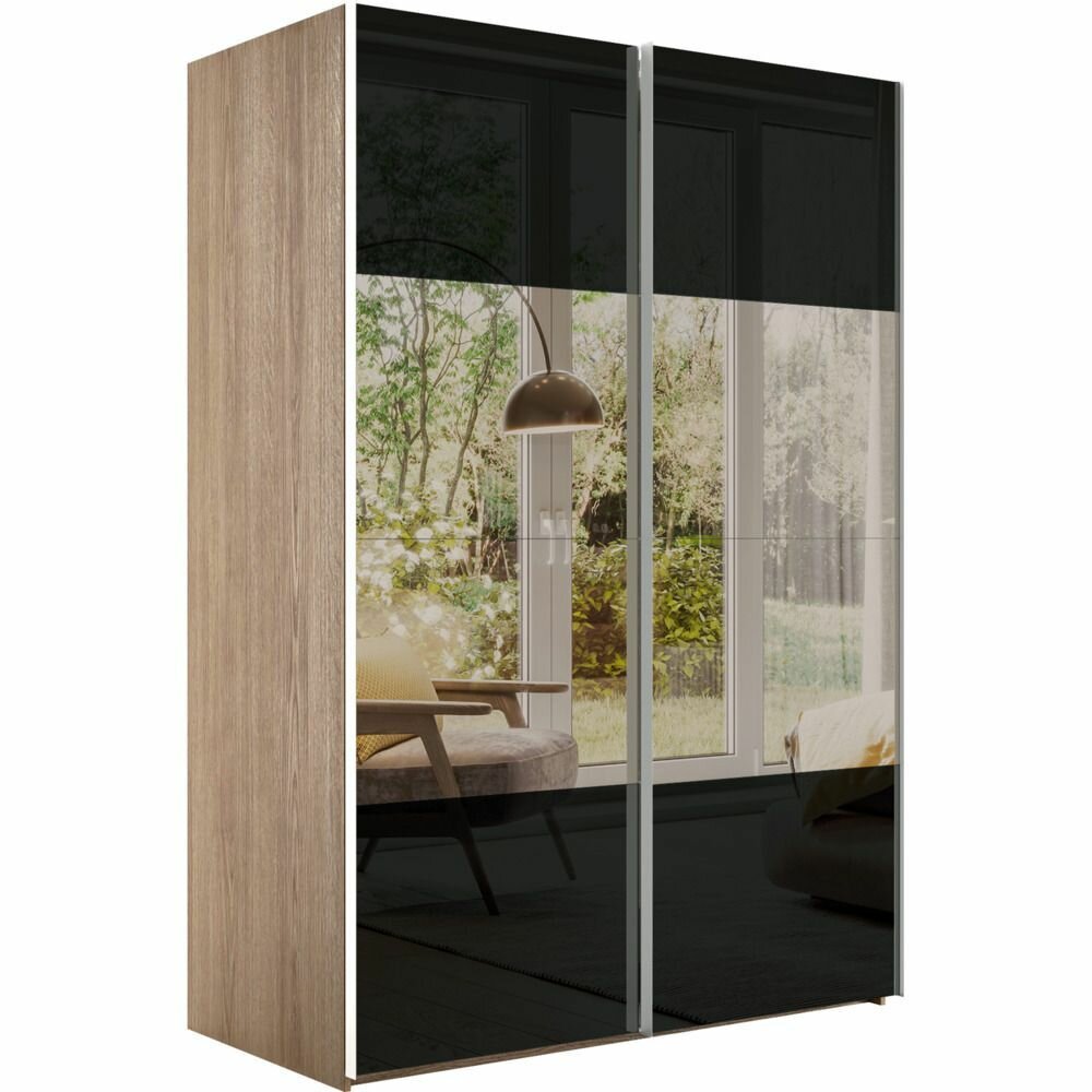 Шкаф-купе Эста 1,6, 2,2м 4чер стек/4зерк бронза