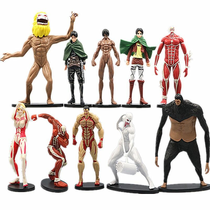 Атака титанов аниме фигурки игрушки для детей 10шт attack on titan