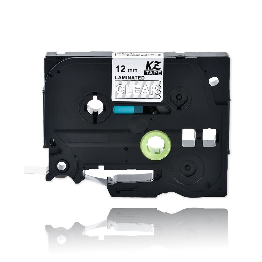Лента для принтера KZE TZE-231 12 мм черная white on clear
