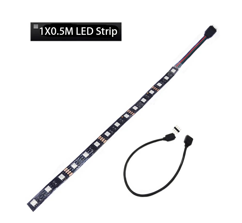 RGB LED лента 1X0.5M, IP20, 12В