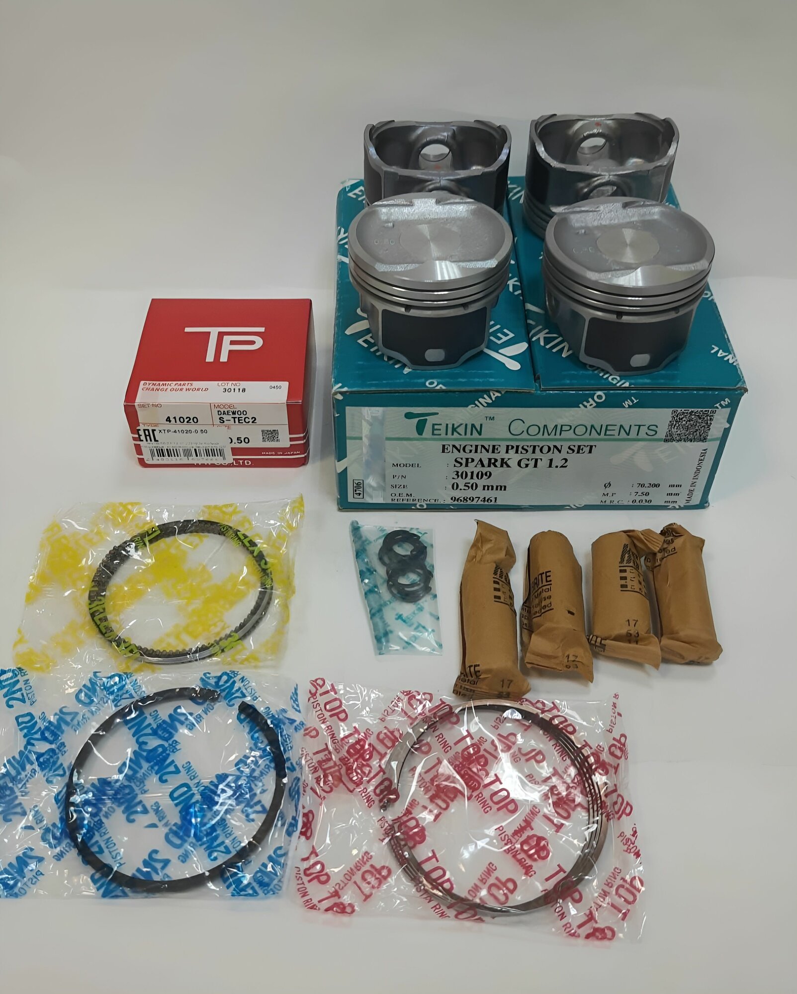 Ремонтные поршни B12D1 +0.50 Teikin с кольцами TP