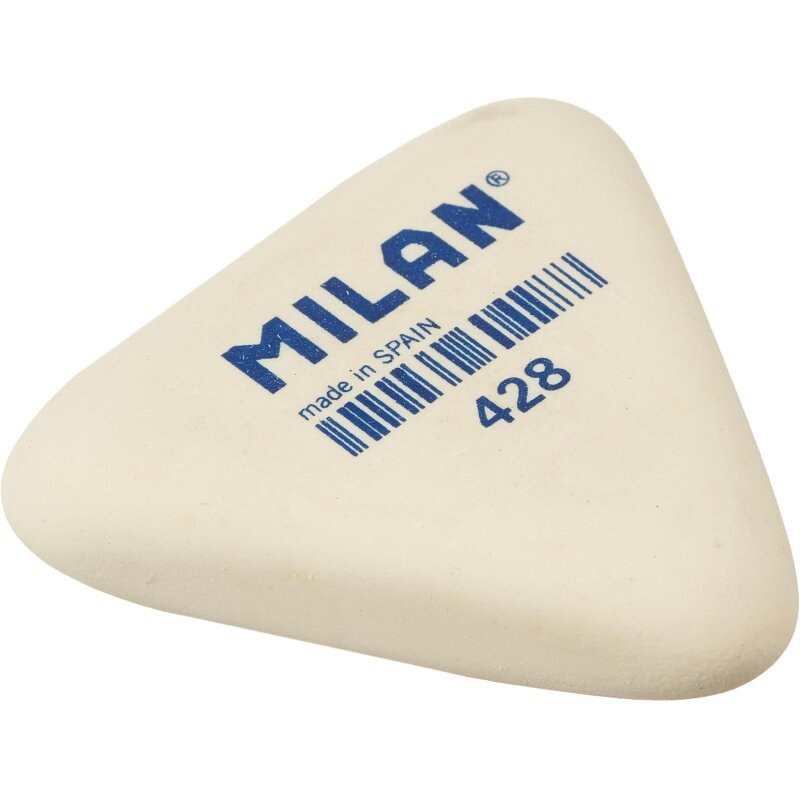 Ластик каучуковый Milan треугольный, белый (PMM428)