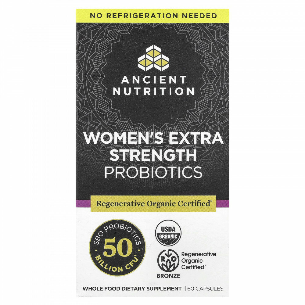 Ancient Nutrition, пробиотики для женщин, 60 капсул