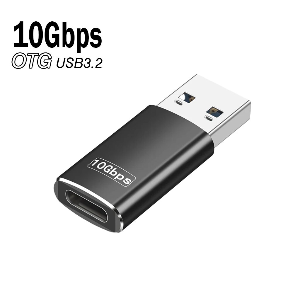 USB 3.2 Type C - Type A адаптер 10Gbps PQ082 BK