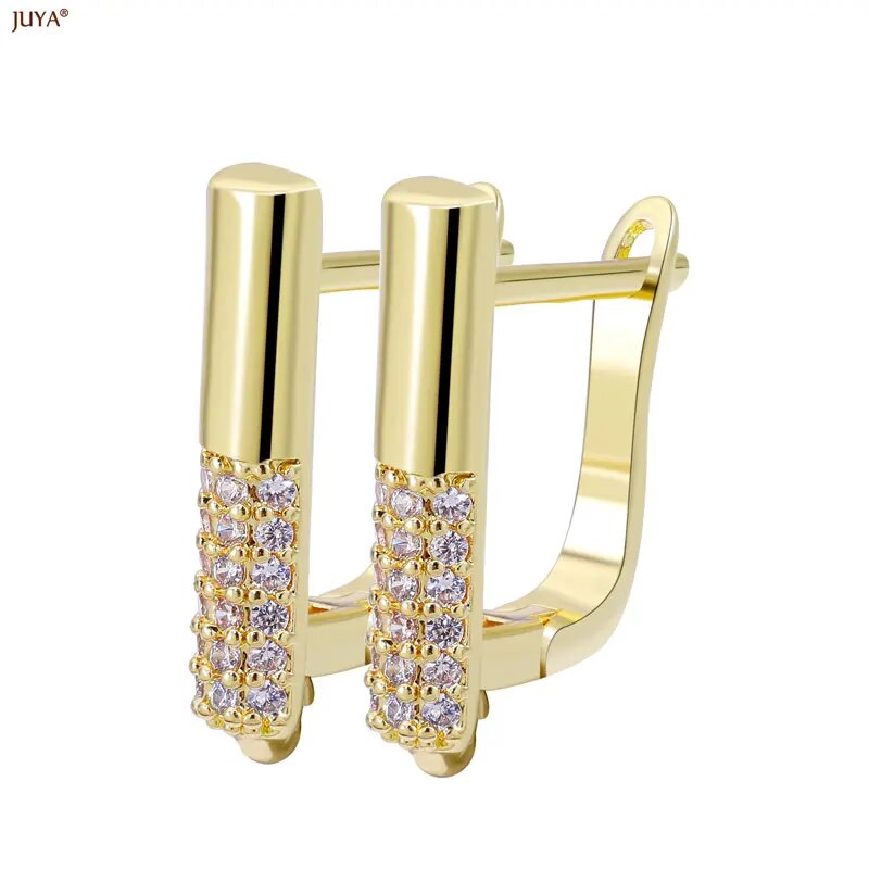JUYA циркониевые крючки для сережек 1 пара 14k gold color