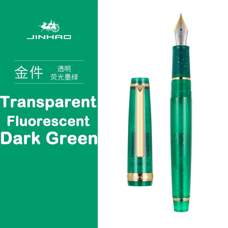 Перьевая ручка Jinhao 82 прозрачная EF F M Изумрудный, EF, Clear Dark Green