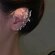 Серьги каффы, искусственный камень, серебряный