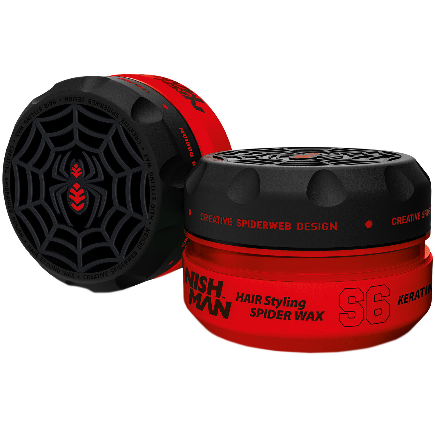 Воск-паутинка для волос NISHMAN AQUA HAIR STYLING SPIDER WAX S6 (KERATIN), 150 мл