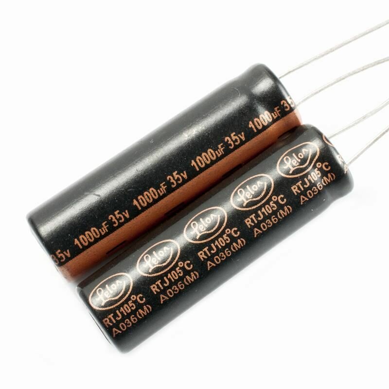 2 шт. Конденсатор 35В-1000мкФ (1000uF-35V, -40+105C, 10x35мм)