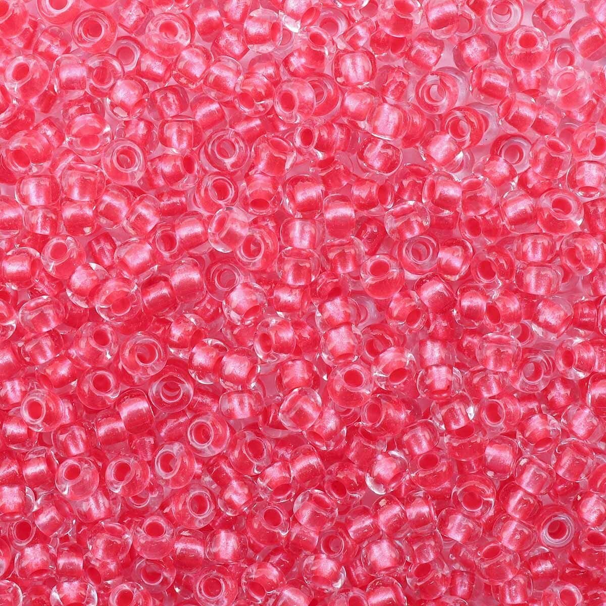 Бисер Preciosa прозрачный с перламутровым центром 10/0 (2,3 мм), 20 г, цвет № 38998, 5 упак