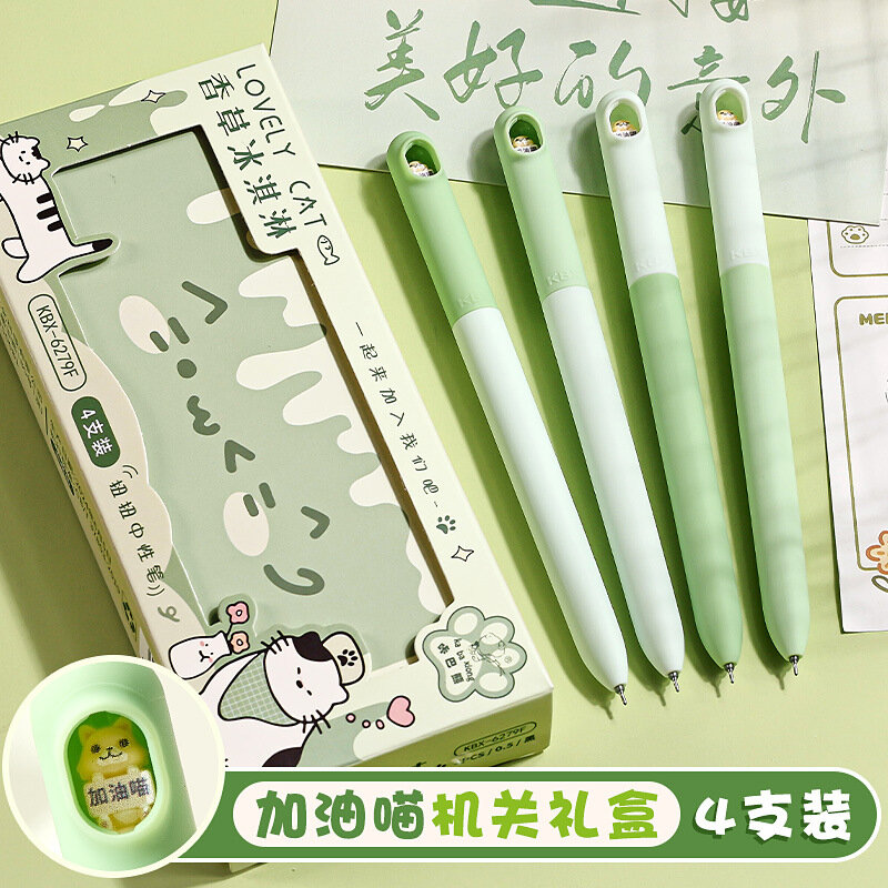 Ручка Kaba Bear, интернет-знаменитость, серия Peek-a-Boo, ручка с меняющимся лицом, креативная вращающаяся гелевая ручка, милая девичья ручка с поворотом