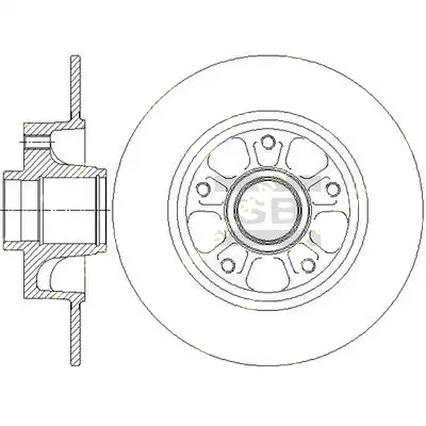 HI-Q SD3070 диск тормозной задний\ Renault (Рено) fluence / Megane (Меган) 08