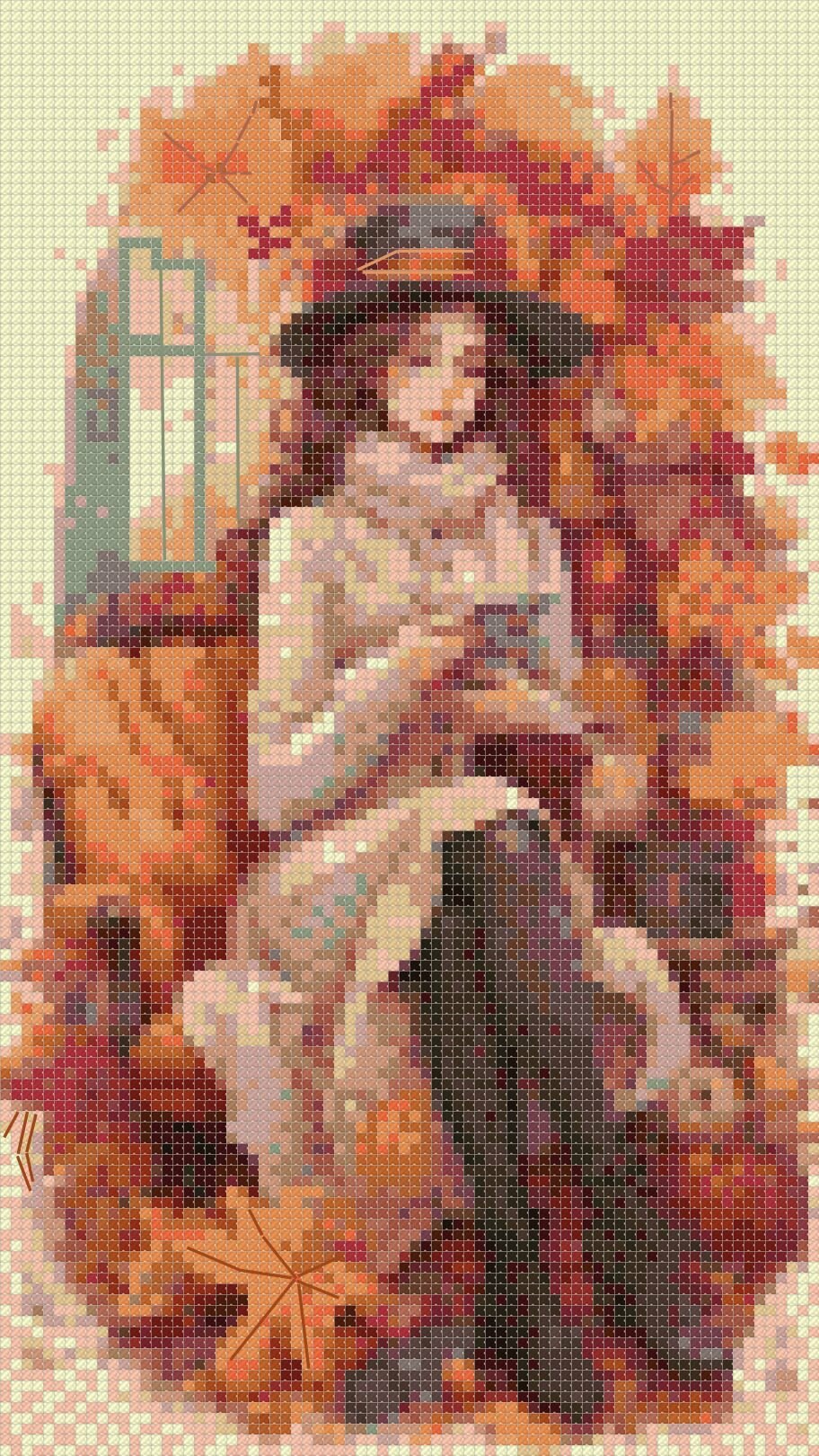 Девушка в осенних тонах