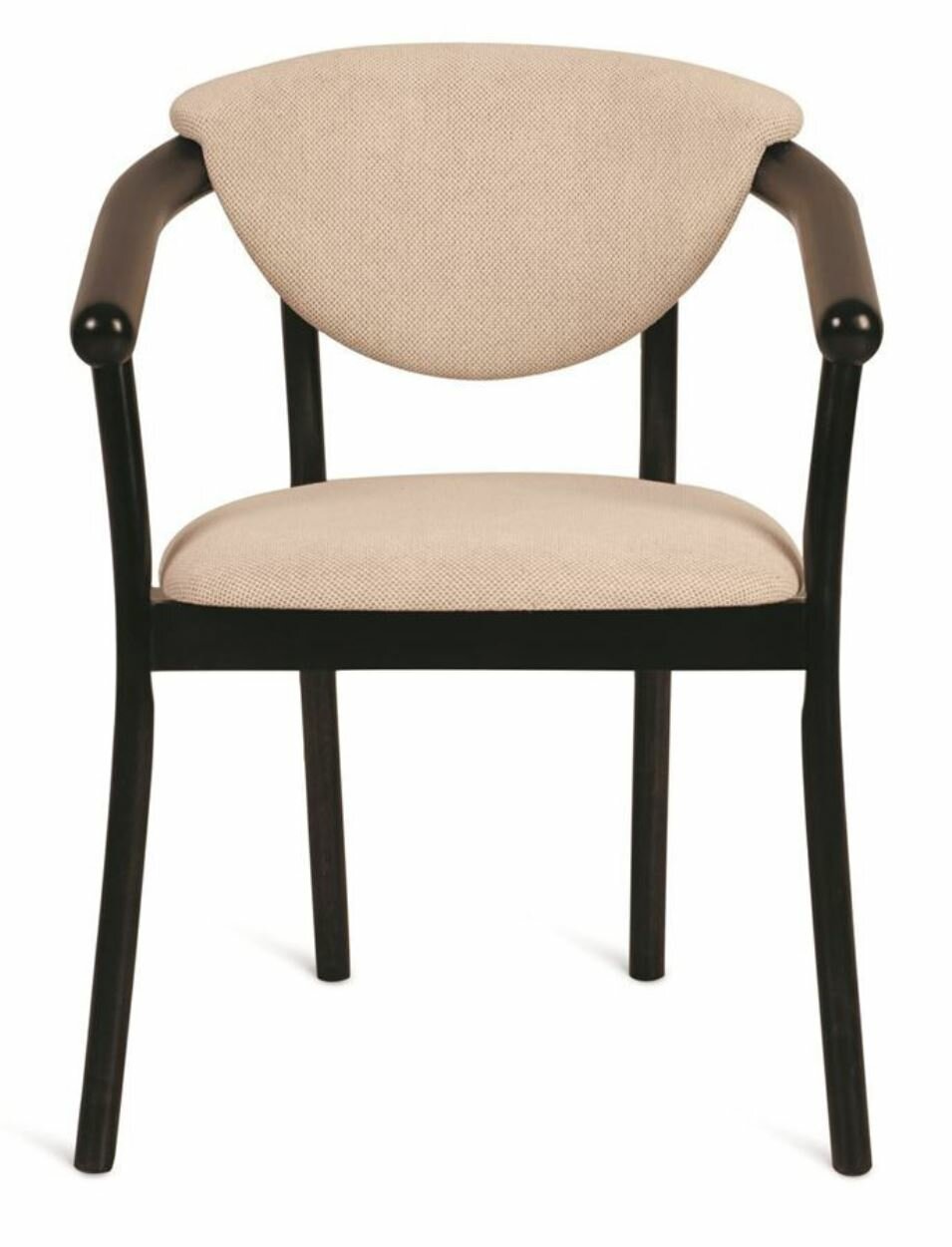 Стул-кресло кухонное Венское Арт деревянное, цвет венге/бежевый М02