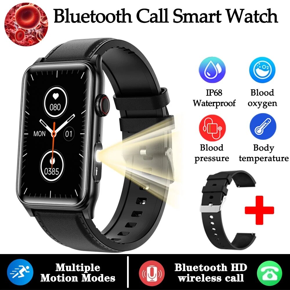 Мужские умные часы AI Health Manager Bluetooth black belt