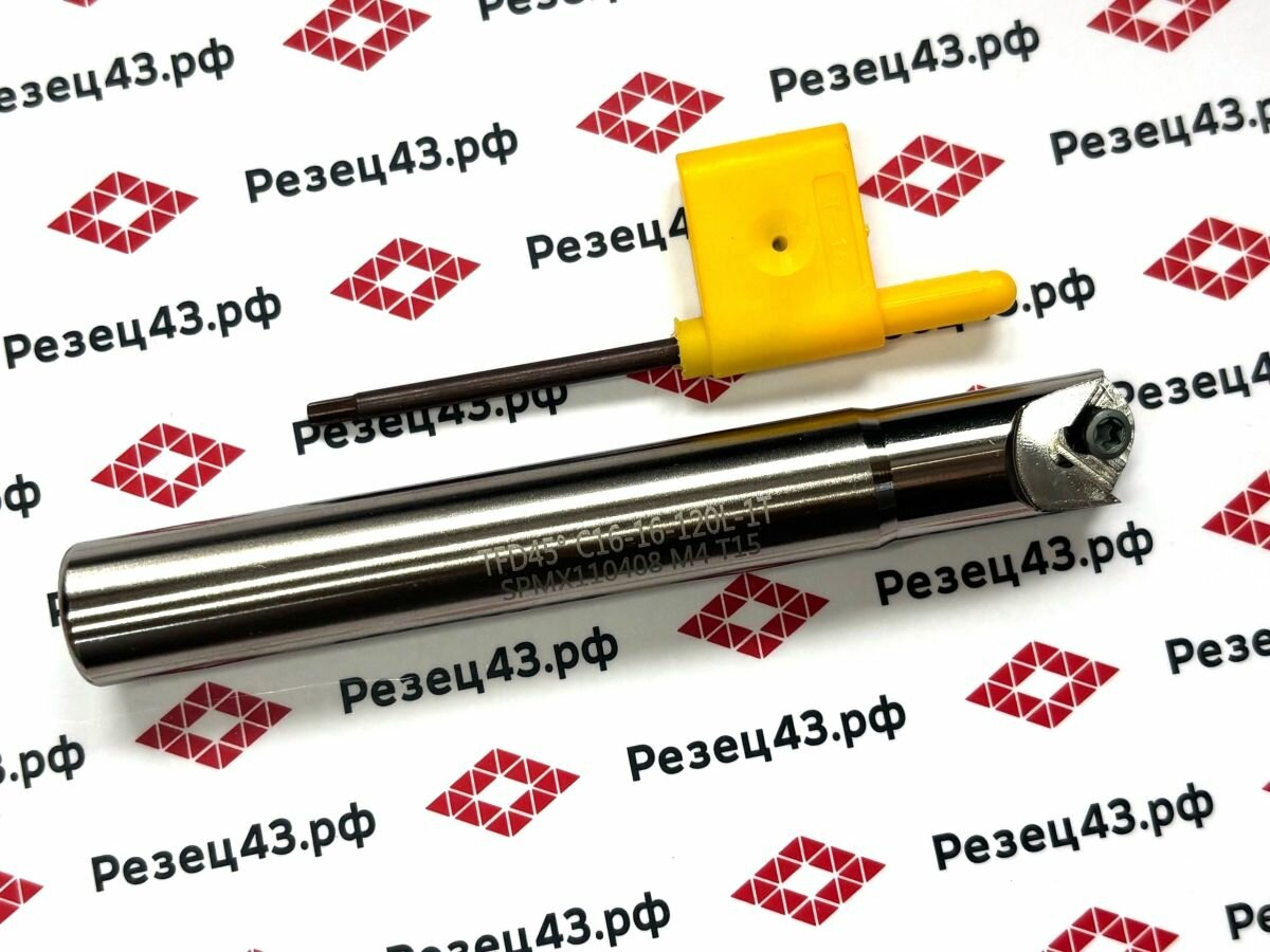 Фреза фасочная концевая, TFD45° C16-16-120L-1T под сменные пластины