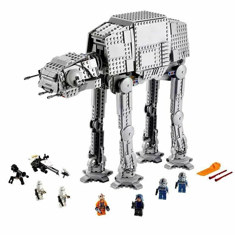 Конструктор Звездные войны набор "Штурмовой Робот" 1267 деталей 6 фигурок ( лего совместимый / корабль истребитель at at супергерои / звездный космолет ат ат подарок для мальчиков и девочек )